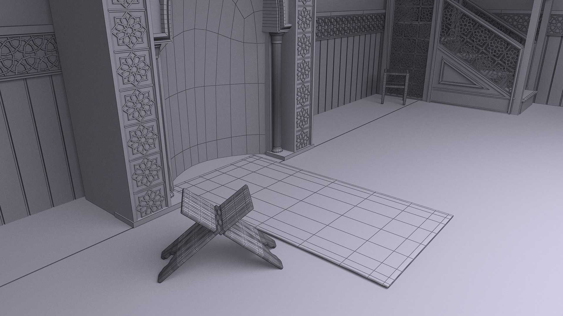 3D mosque interior 1 - TurboSquid 1672824