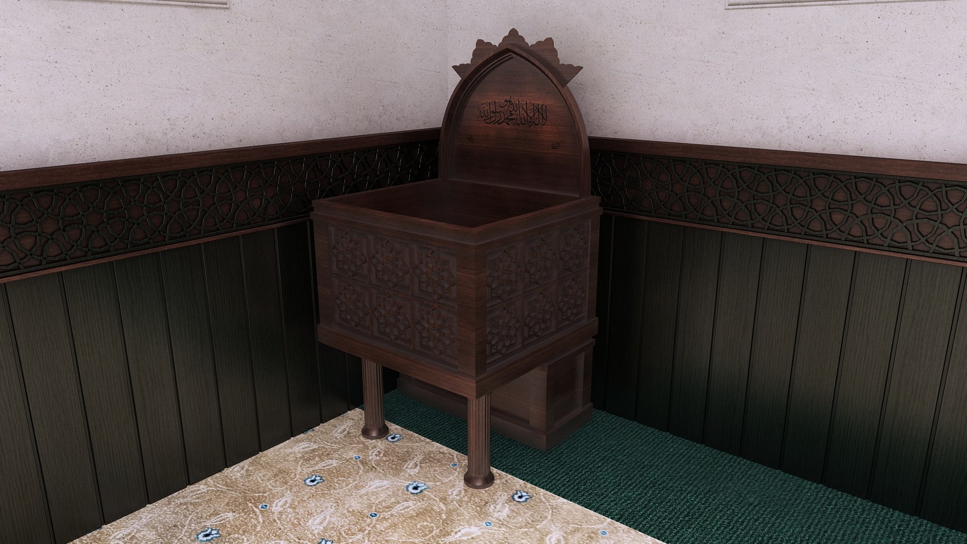 3D mosque interior 1 - TurboSquid 1672824