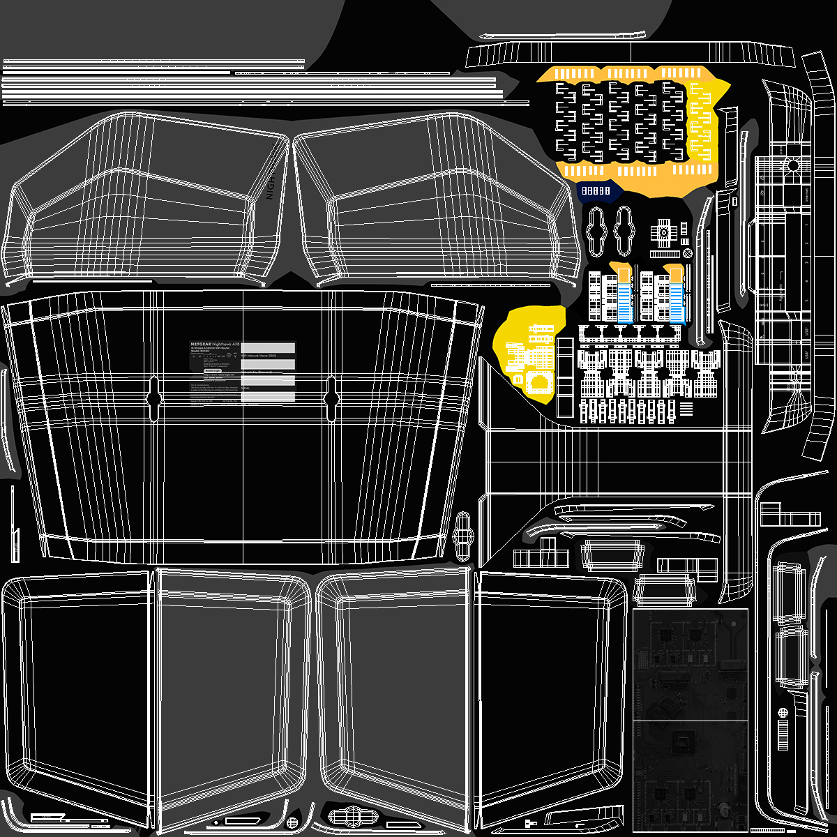 Netgear nighthawk ax8 wifi 3D model - TurboSquid 1681605