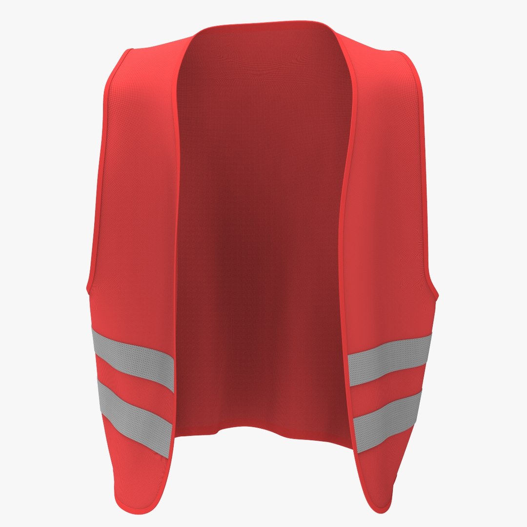 Red Safety Jacket Obj