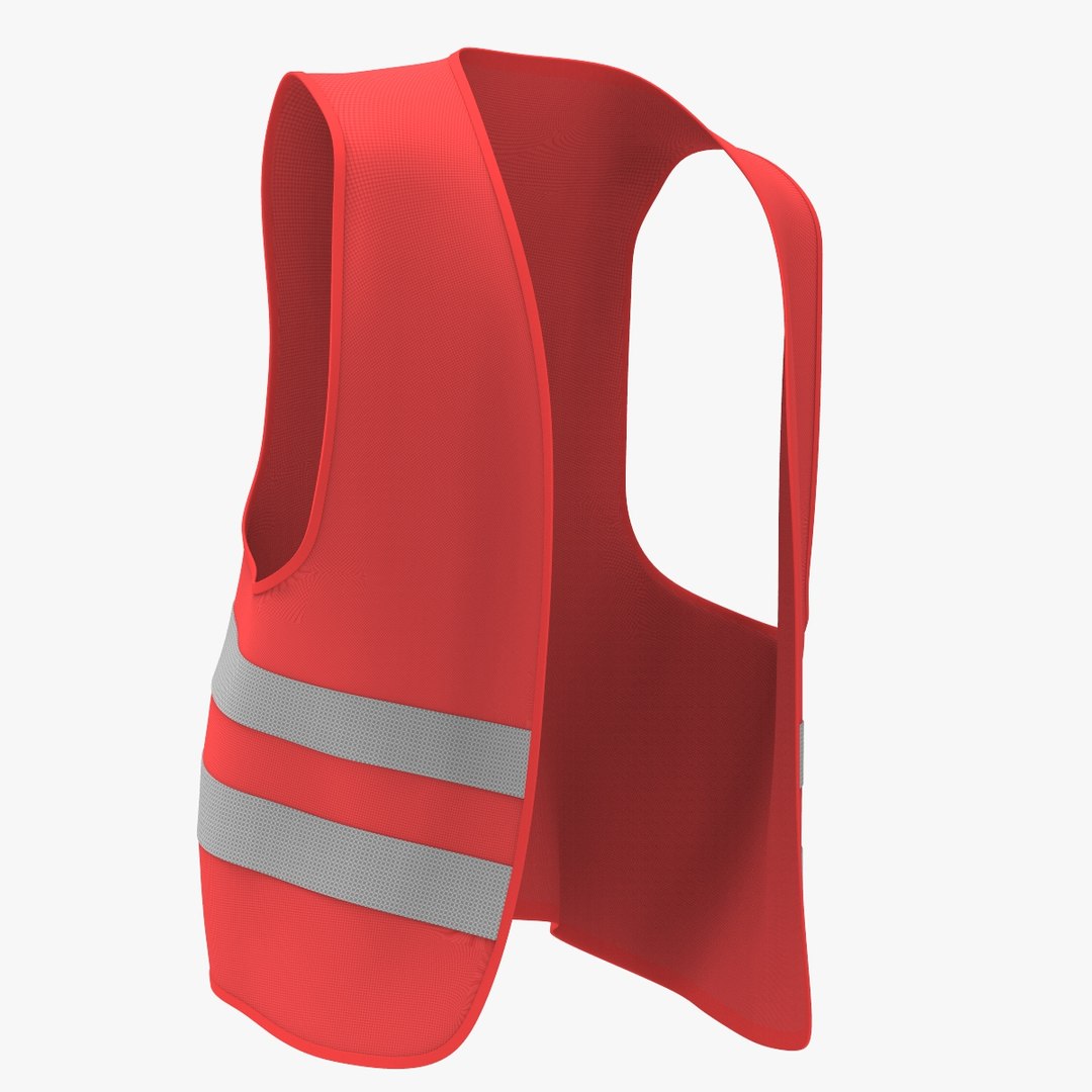 Red Safety Jacket Obj