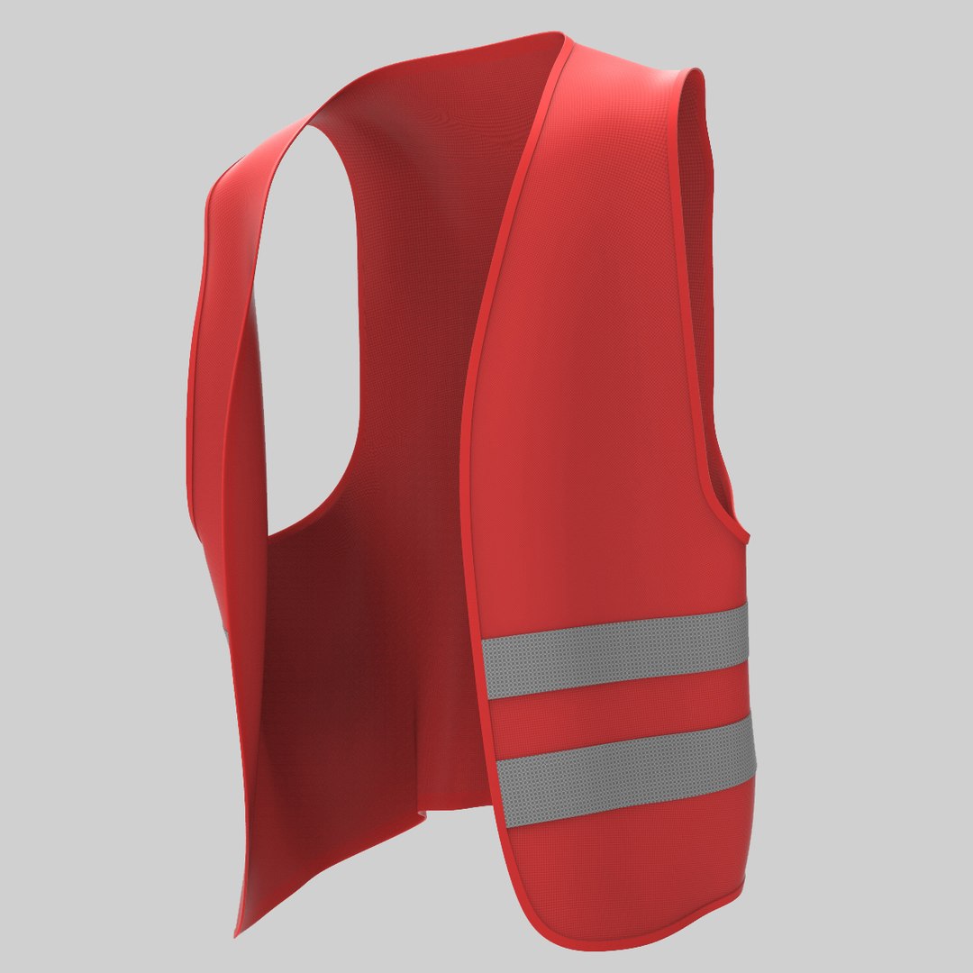 Red Safety Jacket Obj