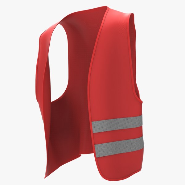 red safety jacket obj