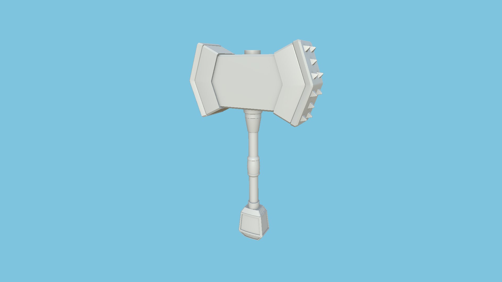 3D Medieval War Hammer 09 Blood Barbarian - Fantasy Weaponry model ...