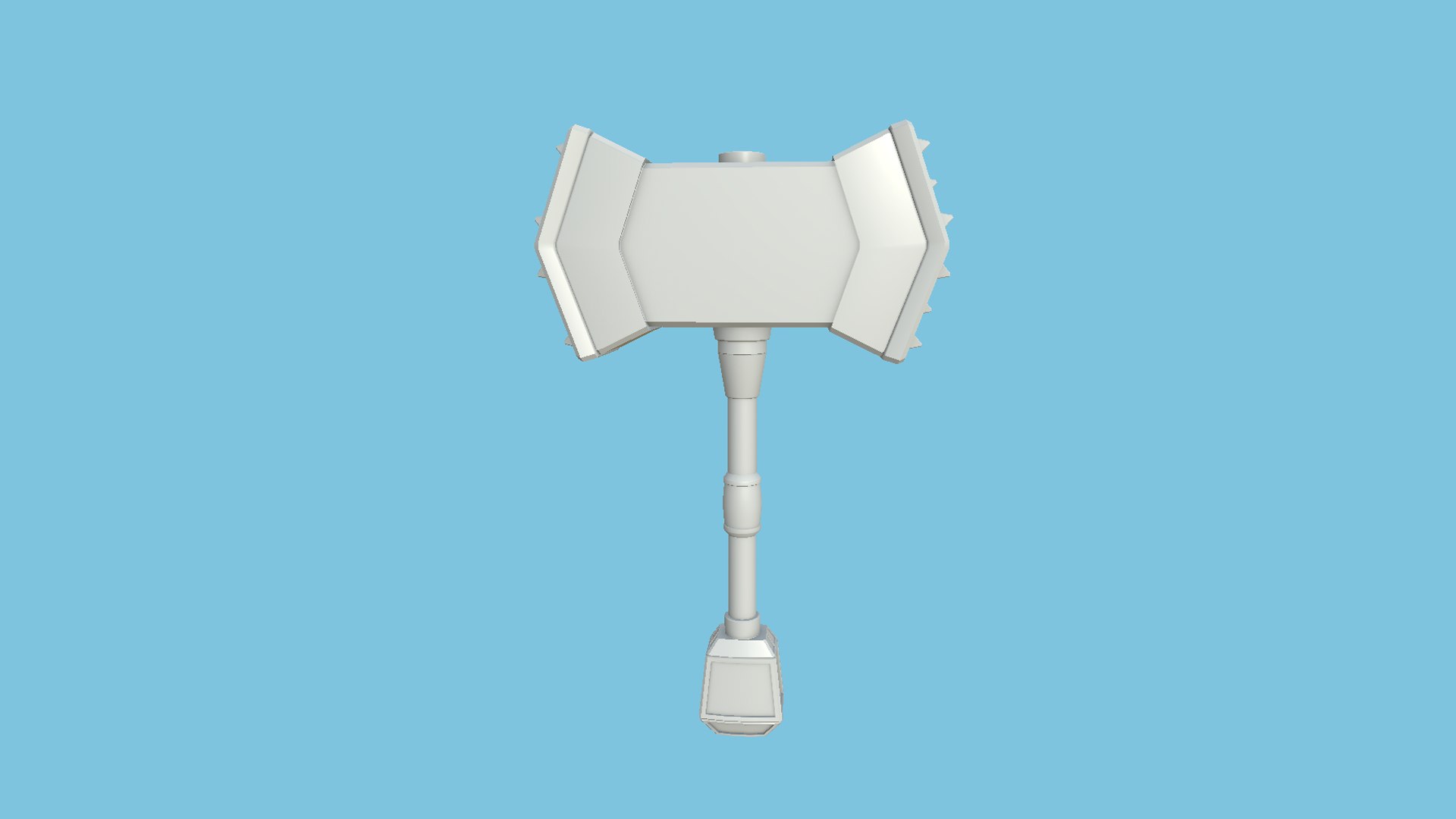 3D Medieval War Hammer 09 Blood Barbarian - Fantasy Weaponry model ...