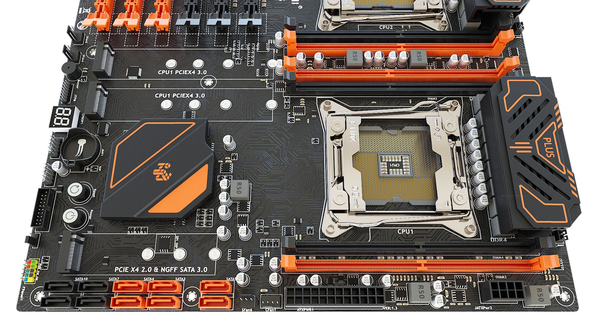 3D X99-F8D PLUS Huananzhi Motherboard - TurboSquid 2199448