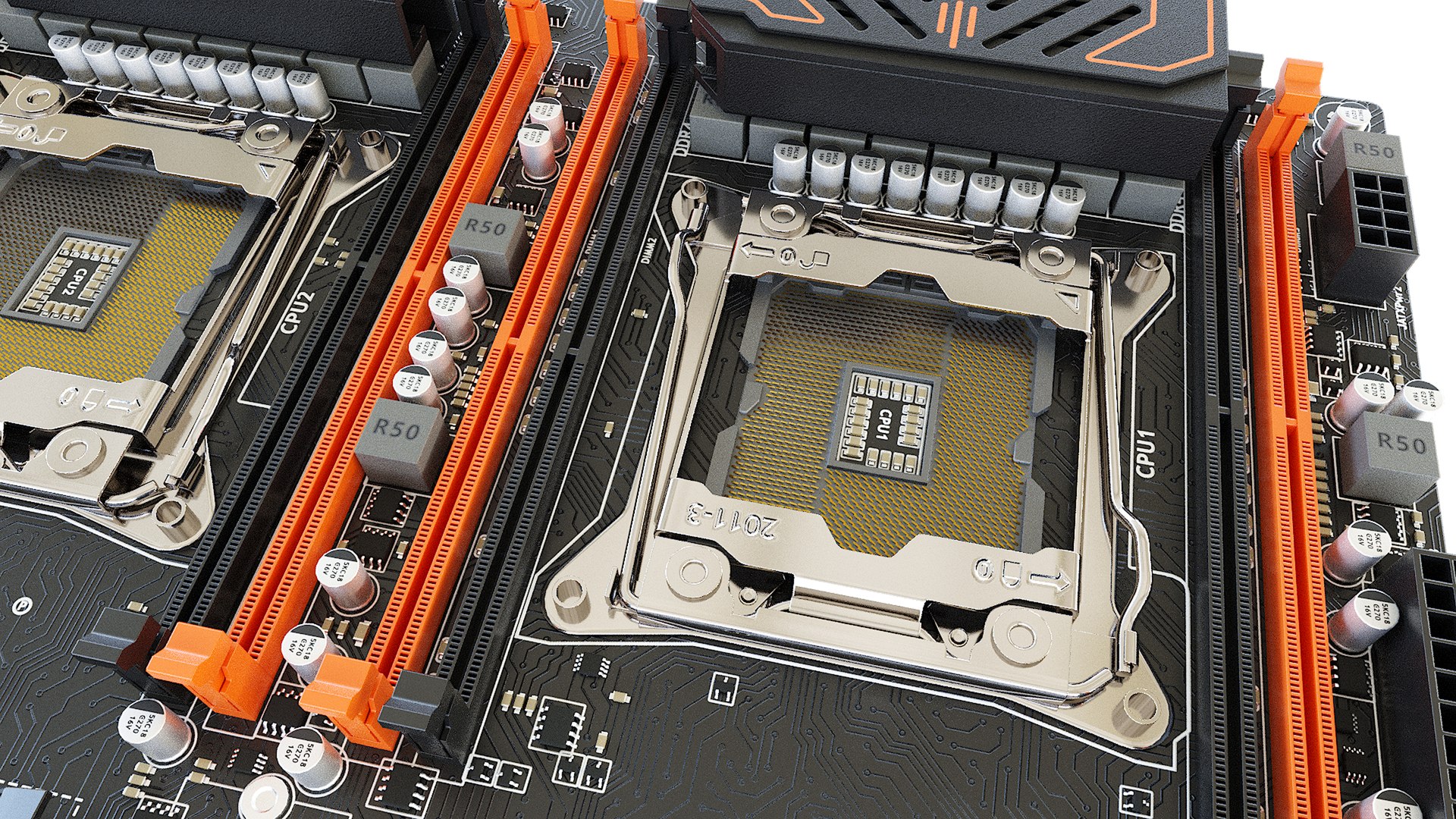 3D X99-F8D PLUS Huananzhi Motherboard - TurboSquid 2199448