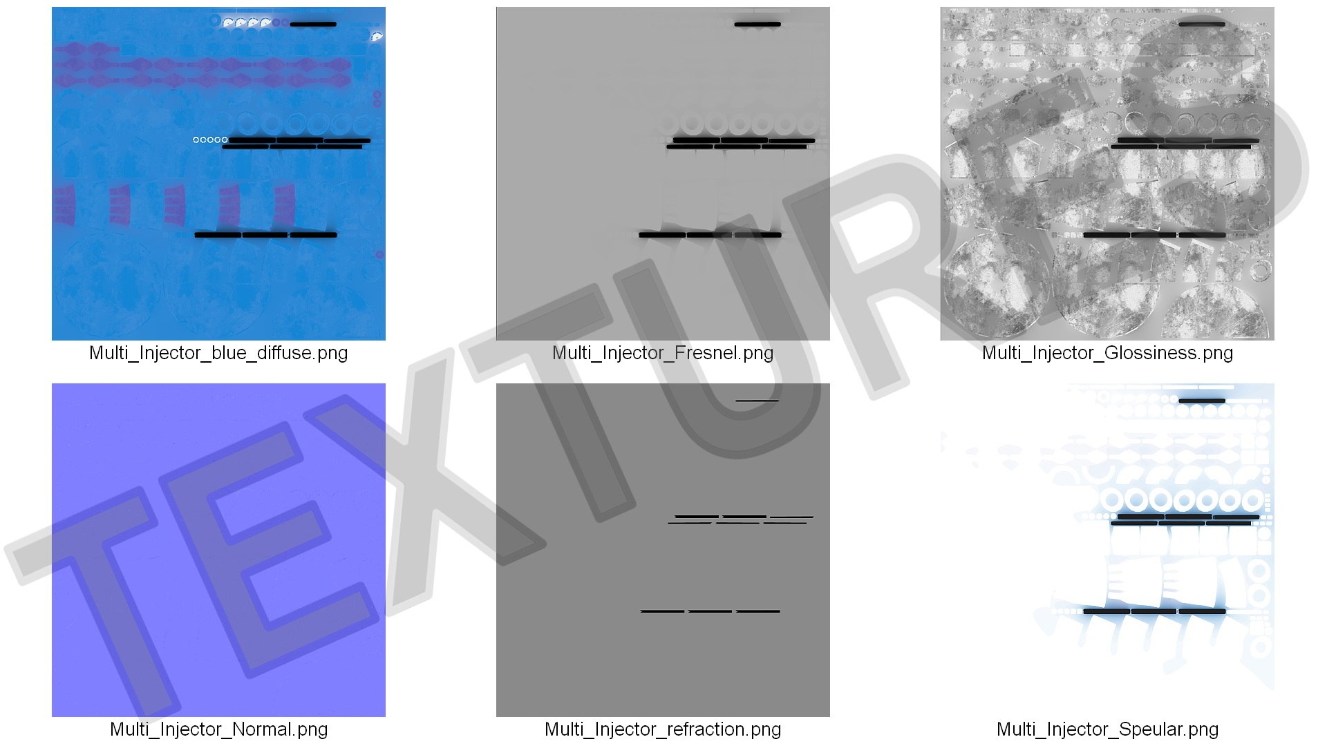 Multi Injector 5 Needles Circular Blue 3D Model - TurboSquid 2247567