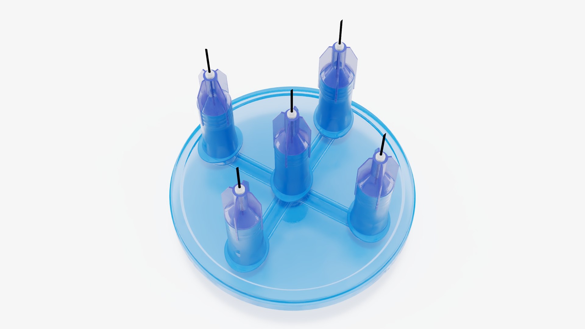 Multi Injector 5 Needles Circular Blue 3D Model - TurboSquid 2247567