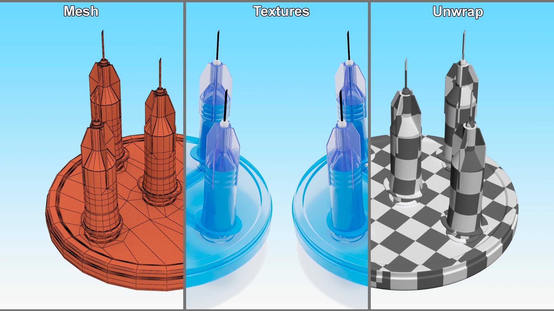 Multi Injector 5 Needles Circular Blue 3D Model - TurboSquid 2247567