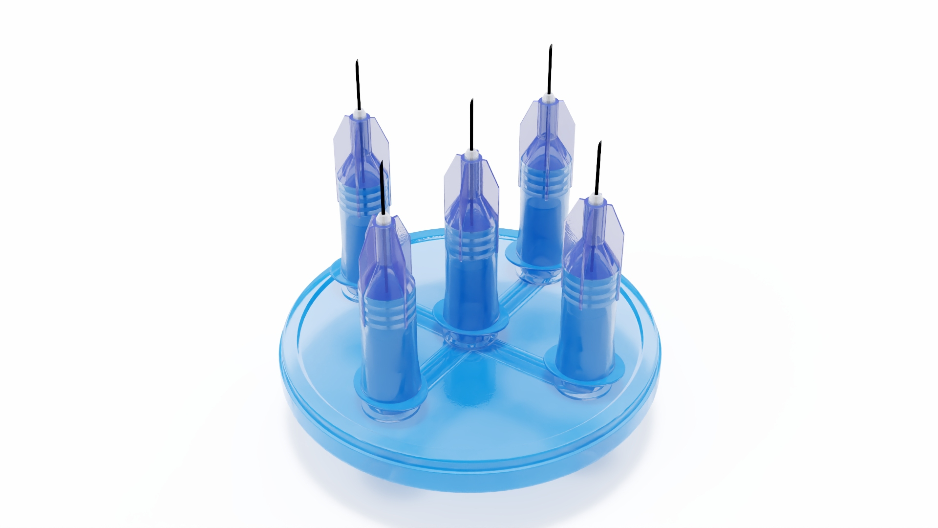 Multi Injector 5 Needles Circular Blue 3D Model - TurboSquid 2247567