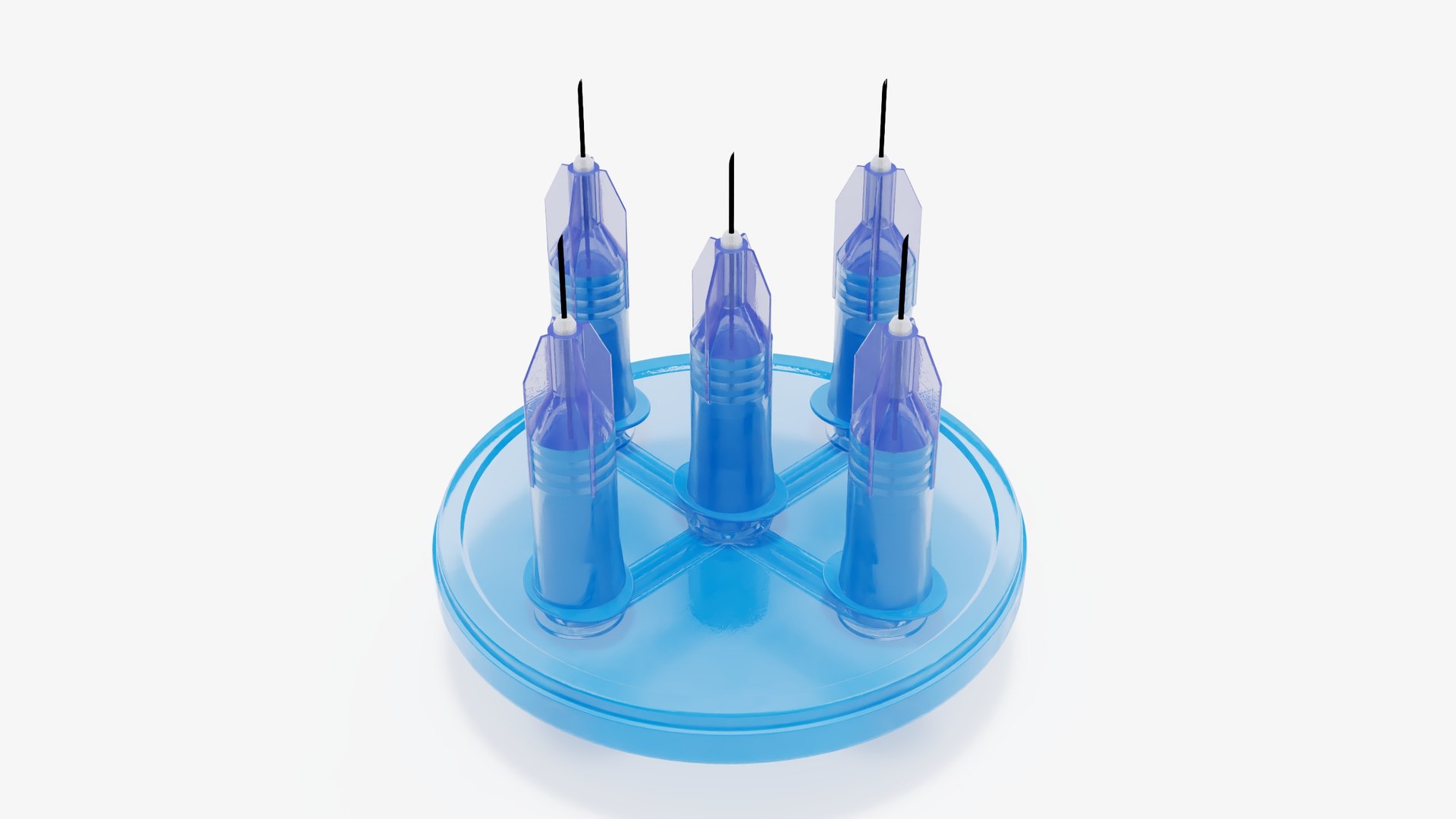 Multi Injector 5 Needles Circular Blue 3D Model - TurboSquid 2247567