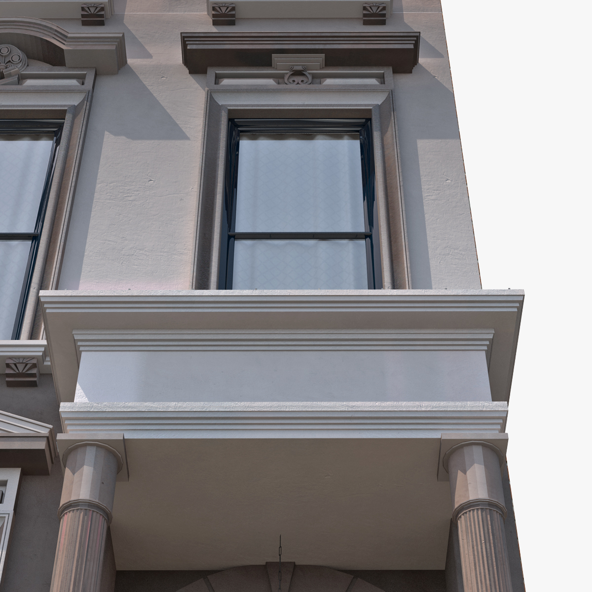 3d model house brownstone