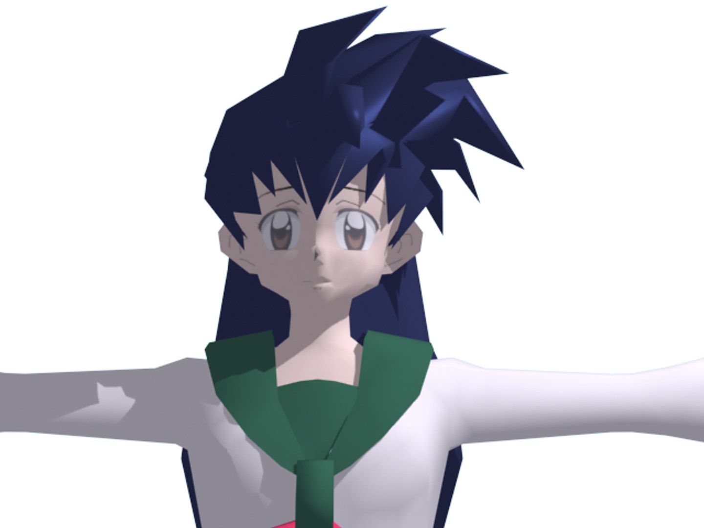 3d model kagome anime inuyasha