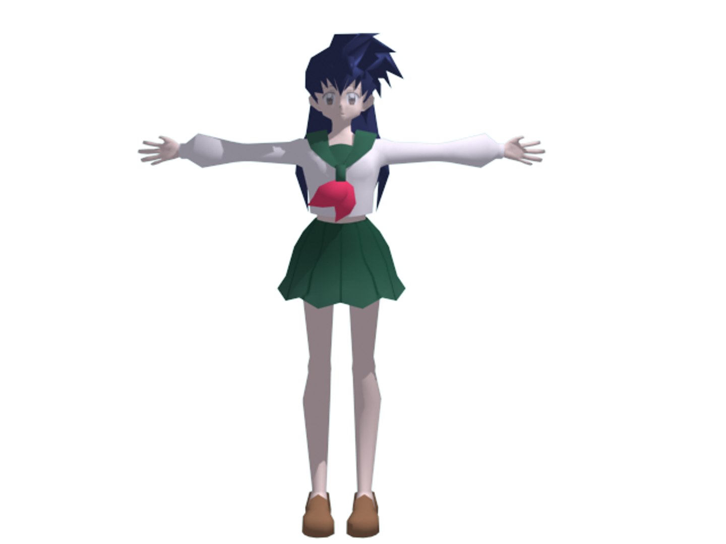 3d model kagome anime inuyasha