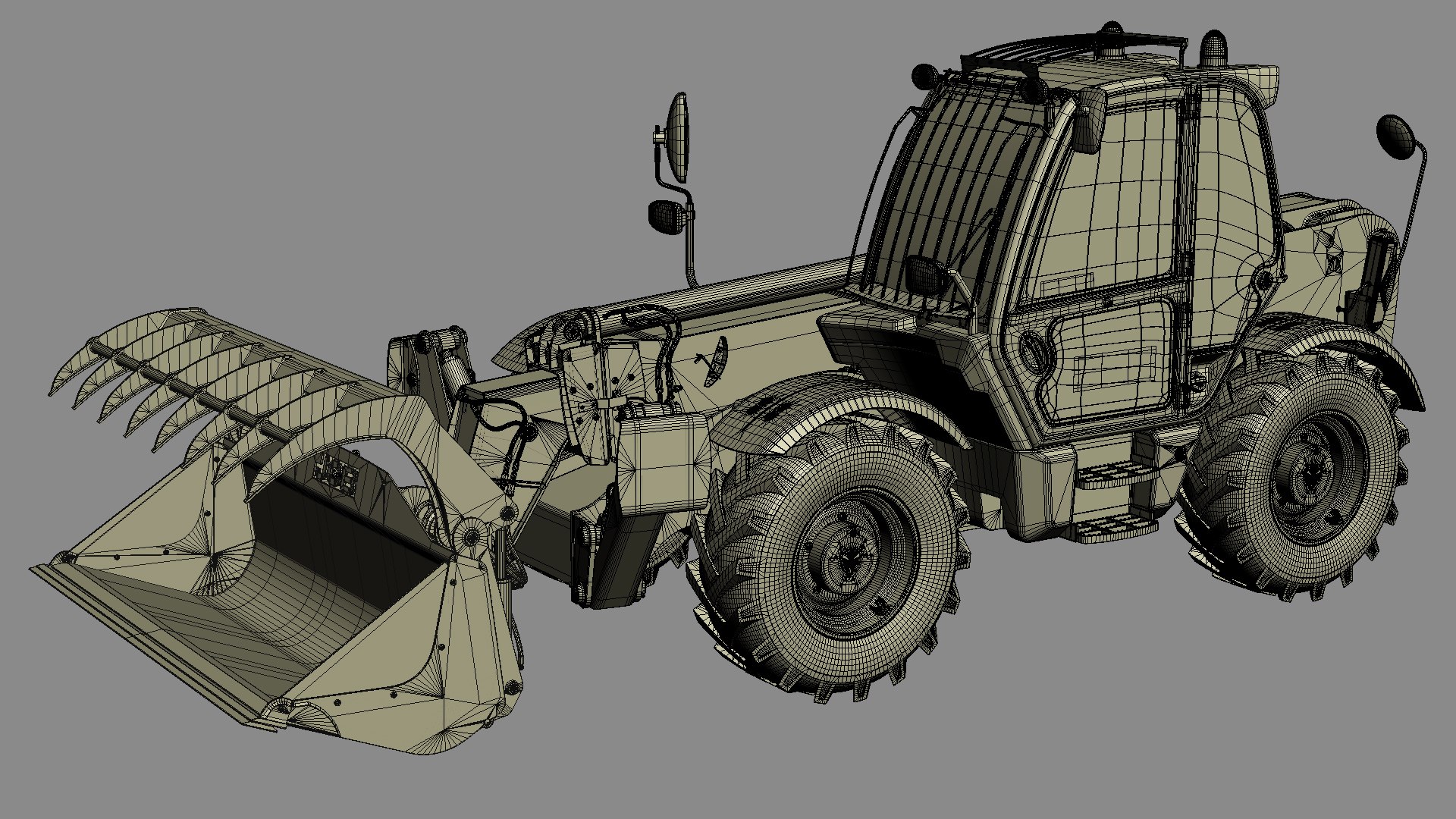 3D Telehandler JCB 535-125 Loader Grapple - TurboSquid 2039124