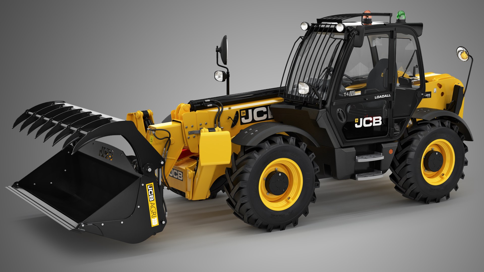 modelo 3d Telehandler JCB 535-125 Loader Grapple - TurboSquid 2039124