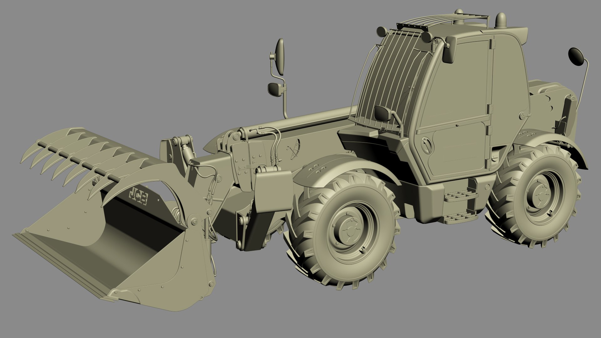 3D Telehandler JCB 535-125 Loader Grapple - TurboSquid 2039124