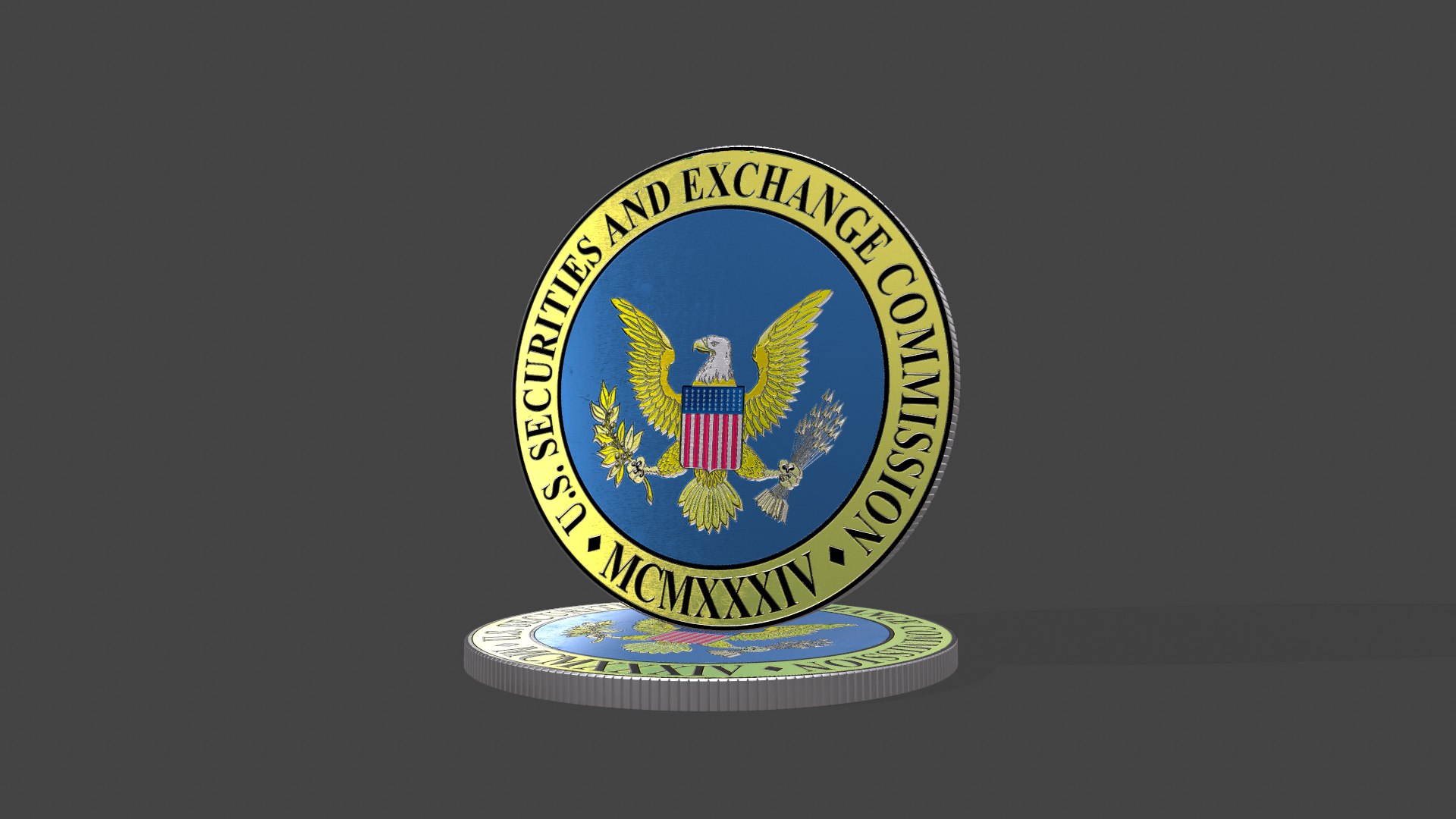 modelo 3d Coin SEC Comisión de Bolsa y Valores de EE. UU. - TurboSquid ...