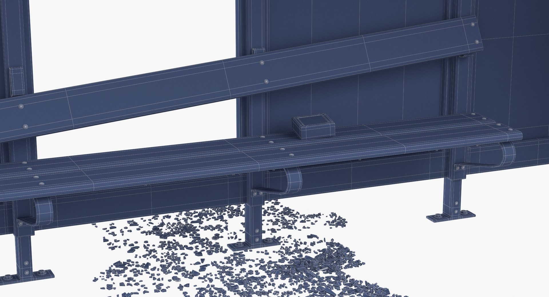 3D Bus Stop 01 Damaged1 model - TurboSquid 1939978