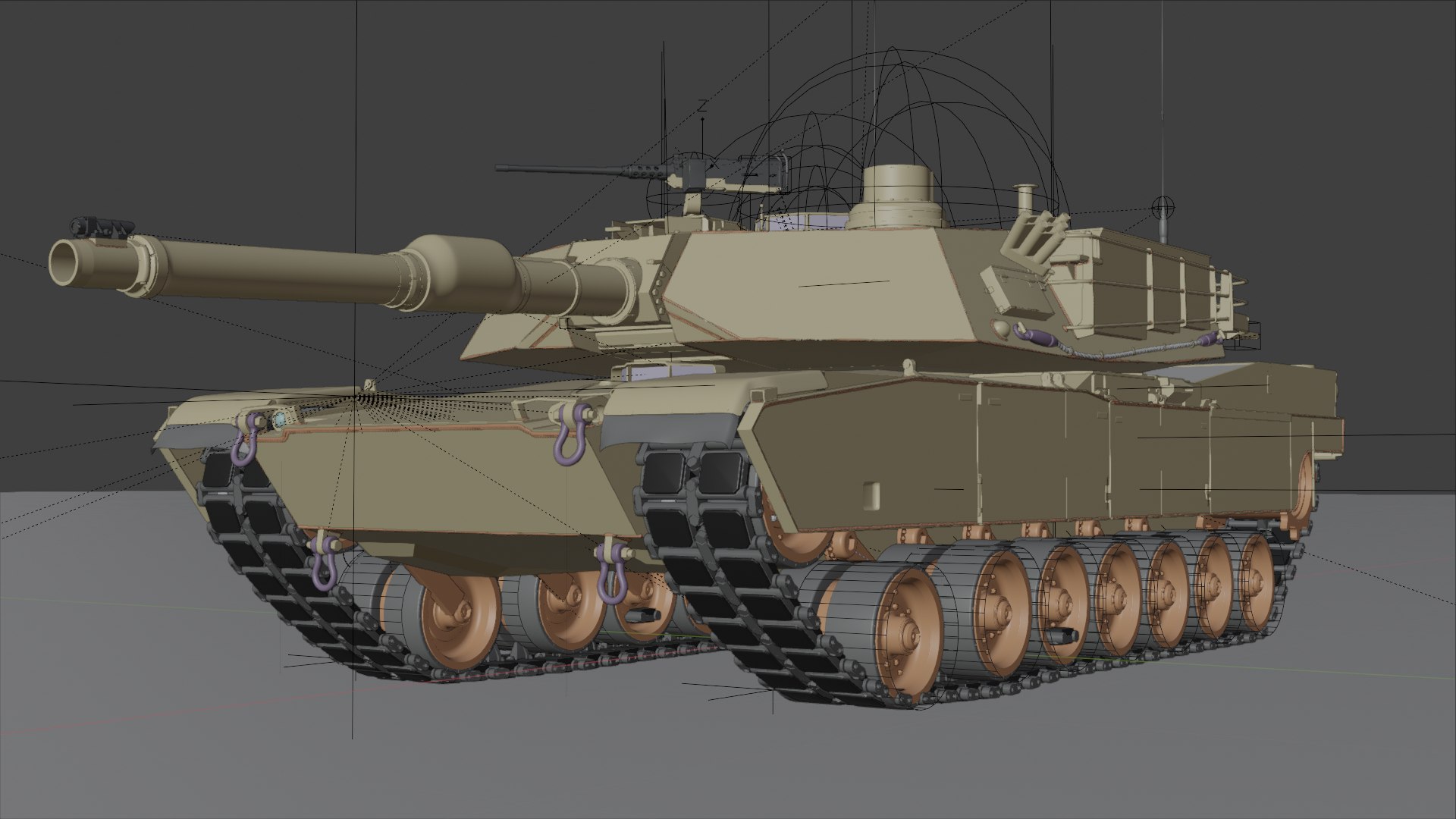 3D Model M1 Abrams Tank Blender - TurboSquid 1528339