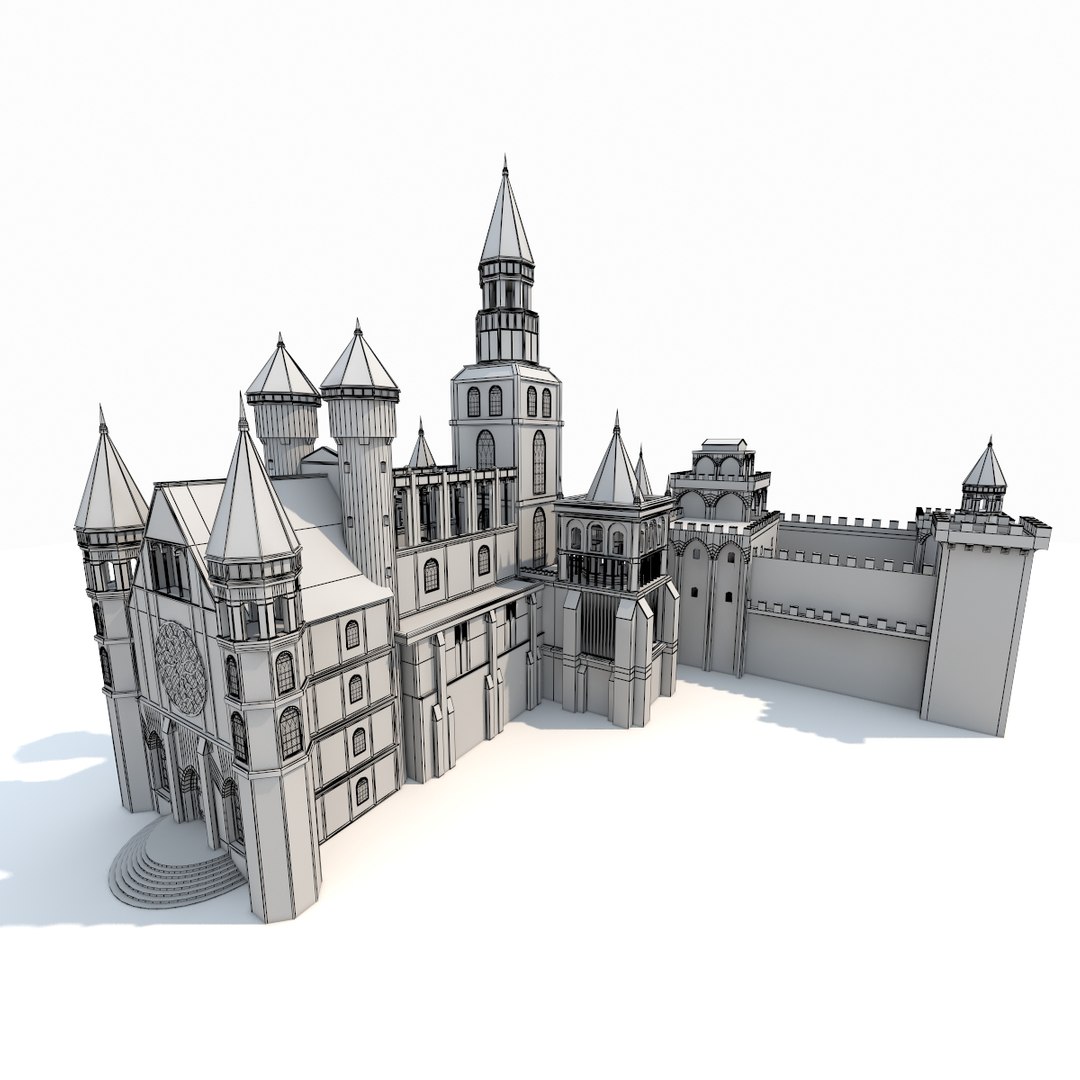 3D Castle Gothic Model - TurboSquid 1322358
