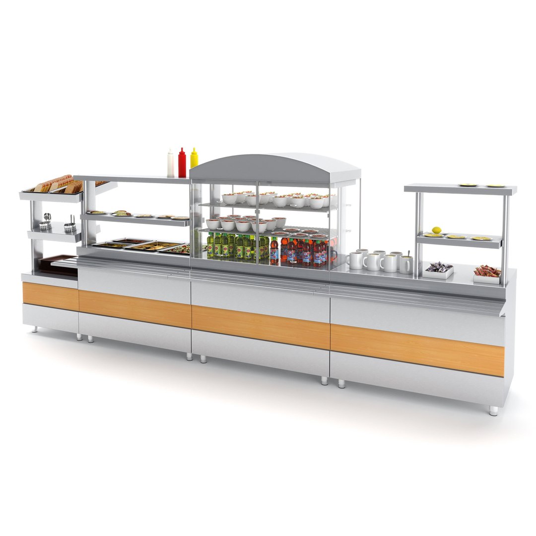 3D Food Distribution Line Riviera Model - TurboSquid 2049033