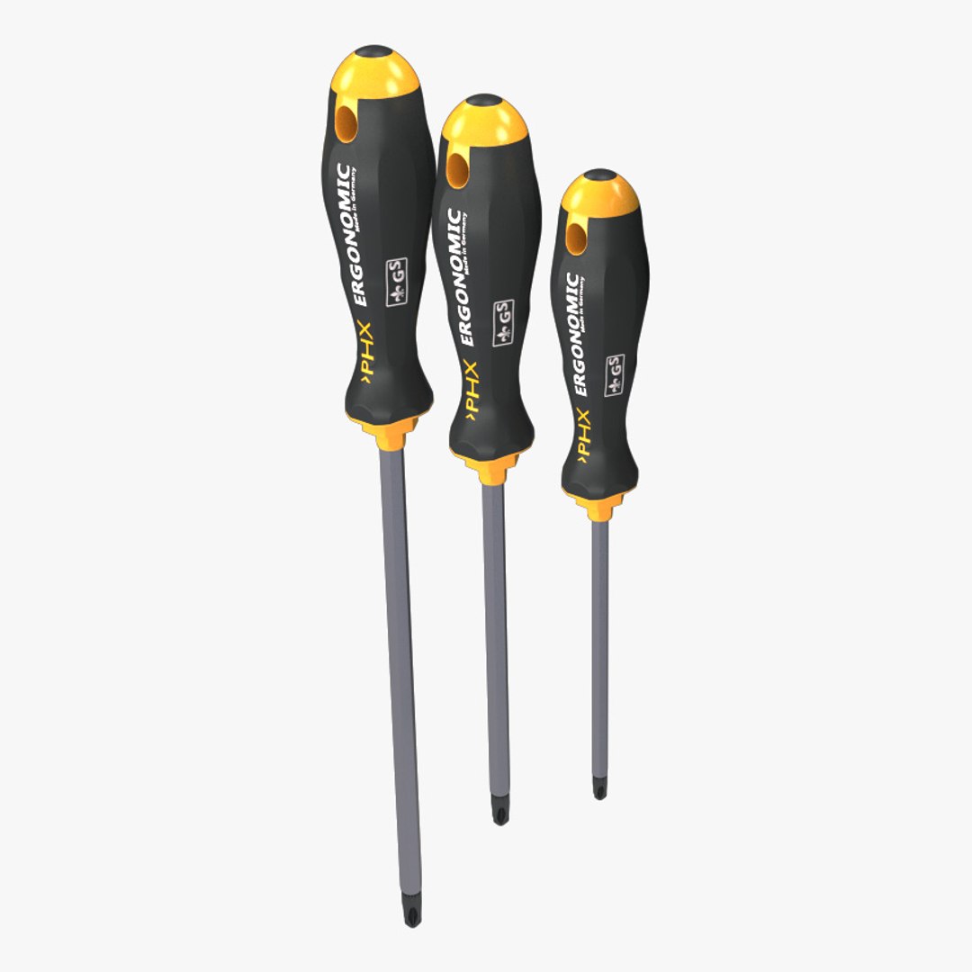 3d Model Pozidrive Screwdrives