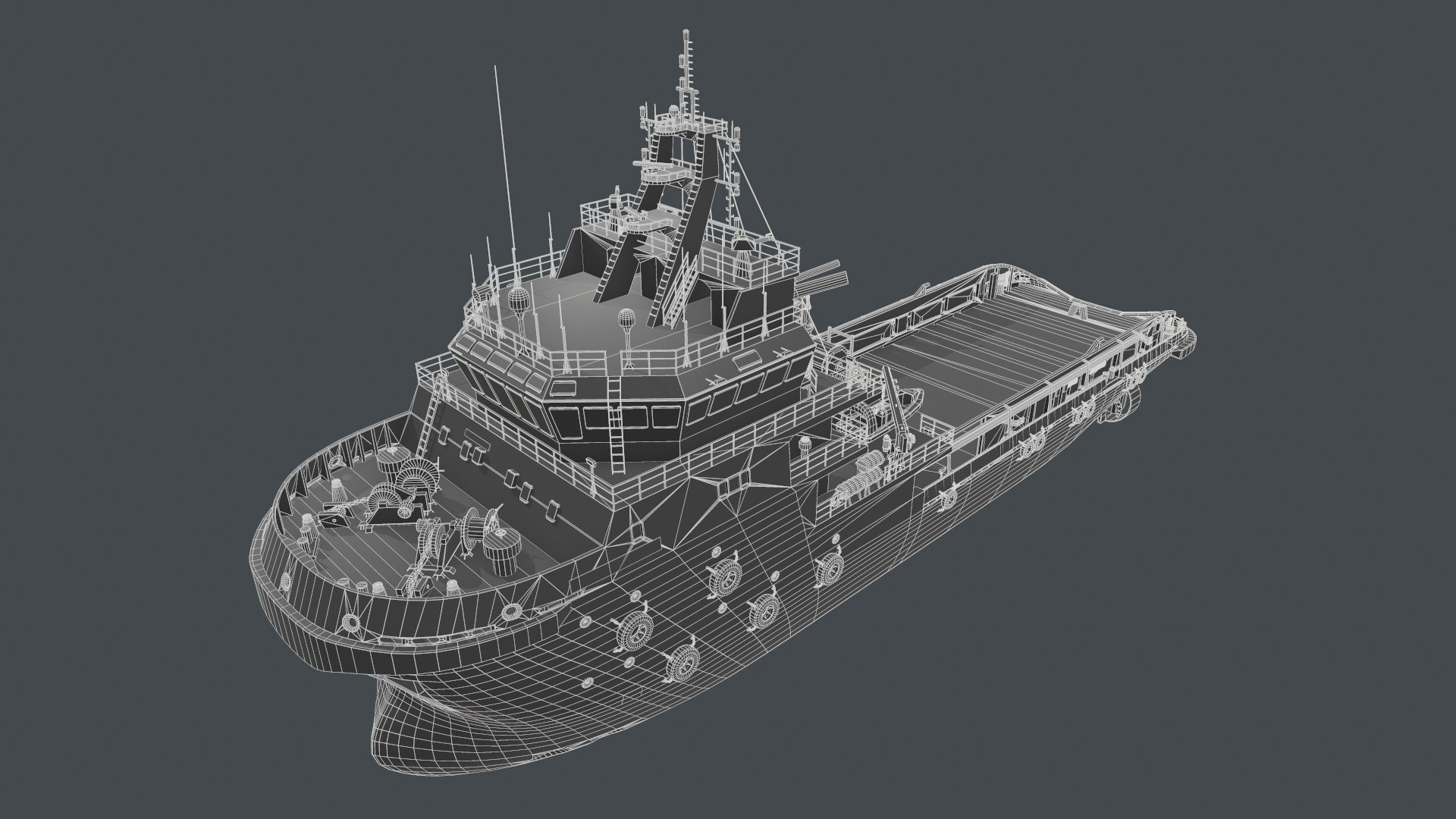 3D Anchor Handling Tug Supply Vessel - TurboSquid 2068625