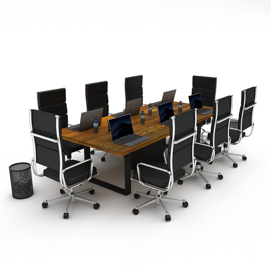 3D office work and meeting table 06 - TurboSquid 2006819