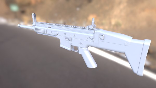 3d model scar-l rifle