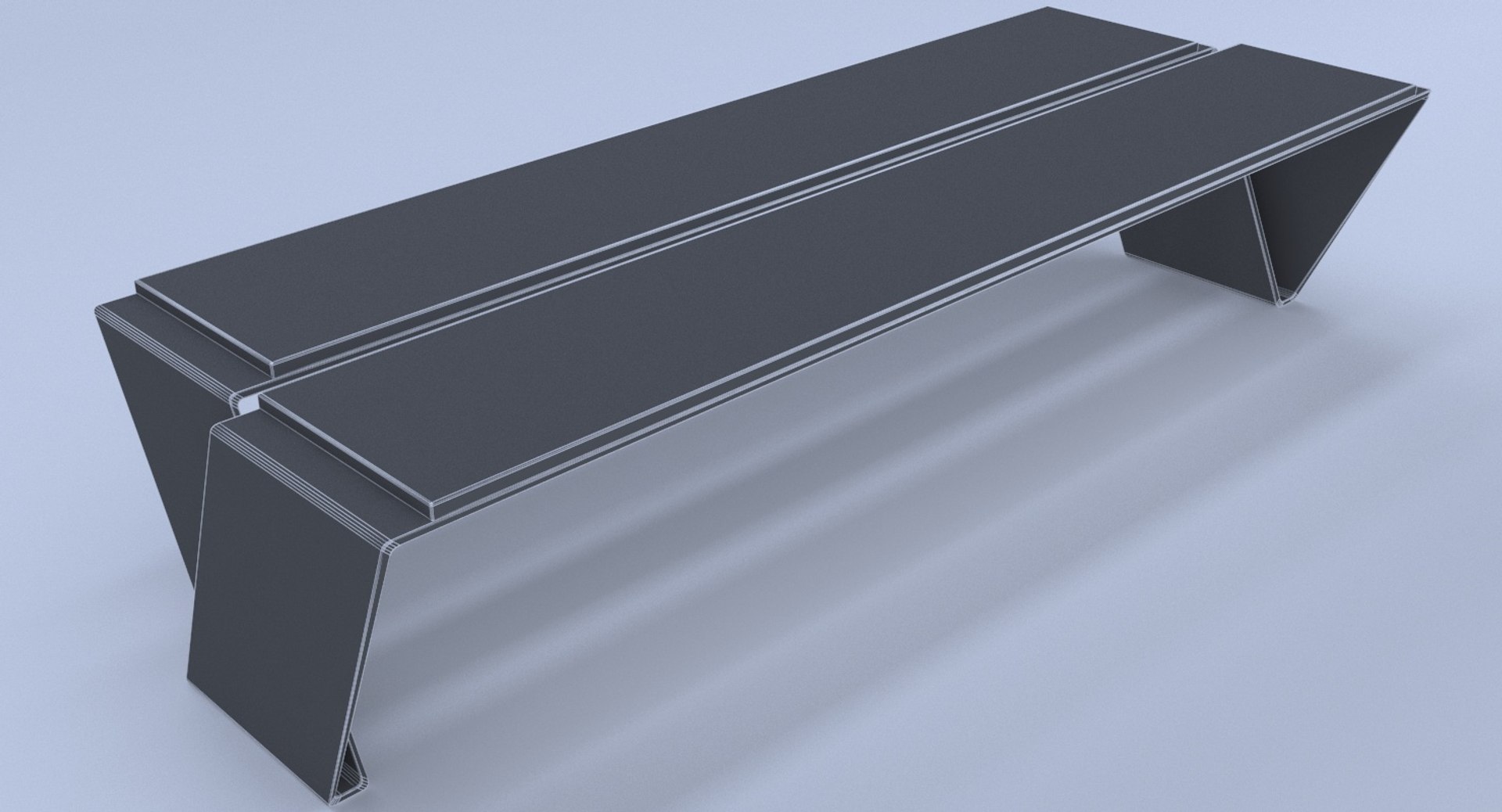 3D modern bench - TurboSquid 1300887