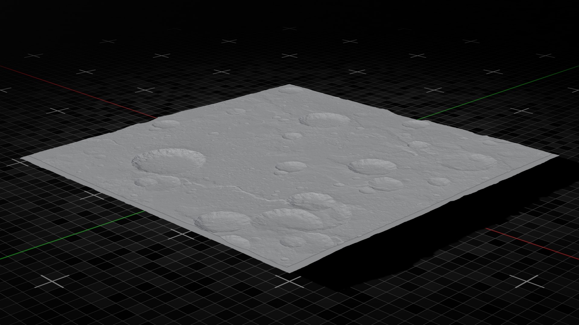 3D Moon Terrain Flat 2 Model - TurboSquid 2169711