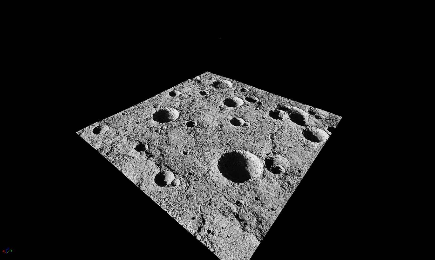 3D Moon Terrain Flat 2 Model - TurboSquid 2169711