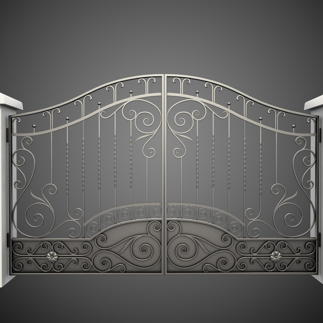 3d model wrought iron gate