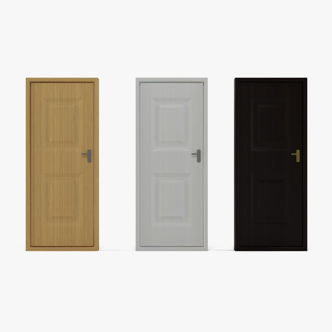 3d interior door wooden