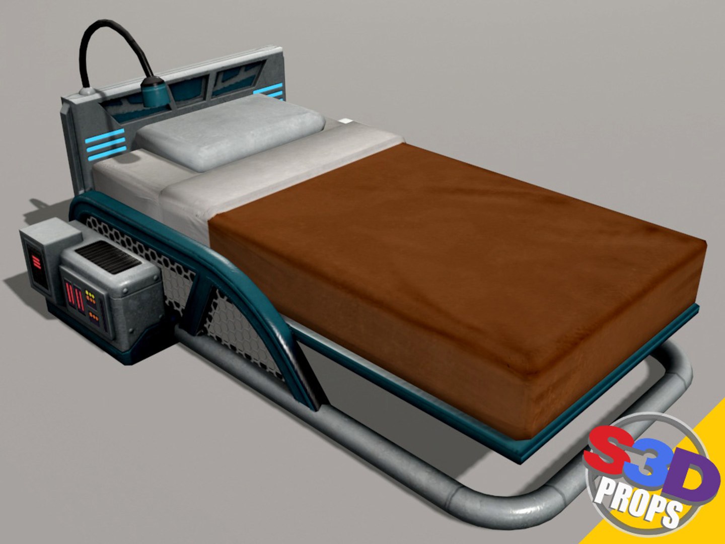 sci-fi bed 3d model