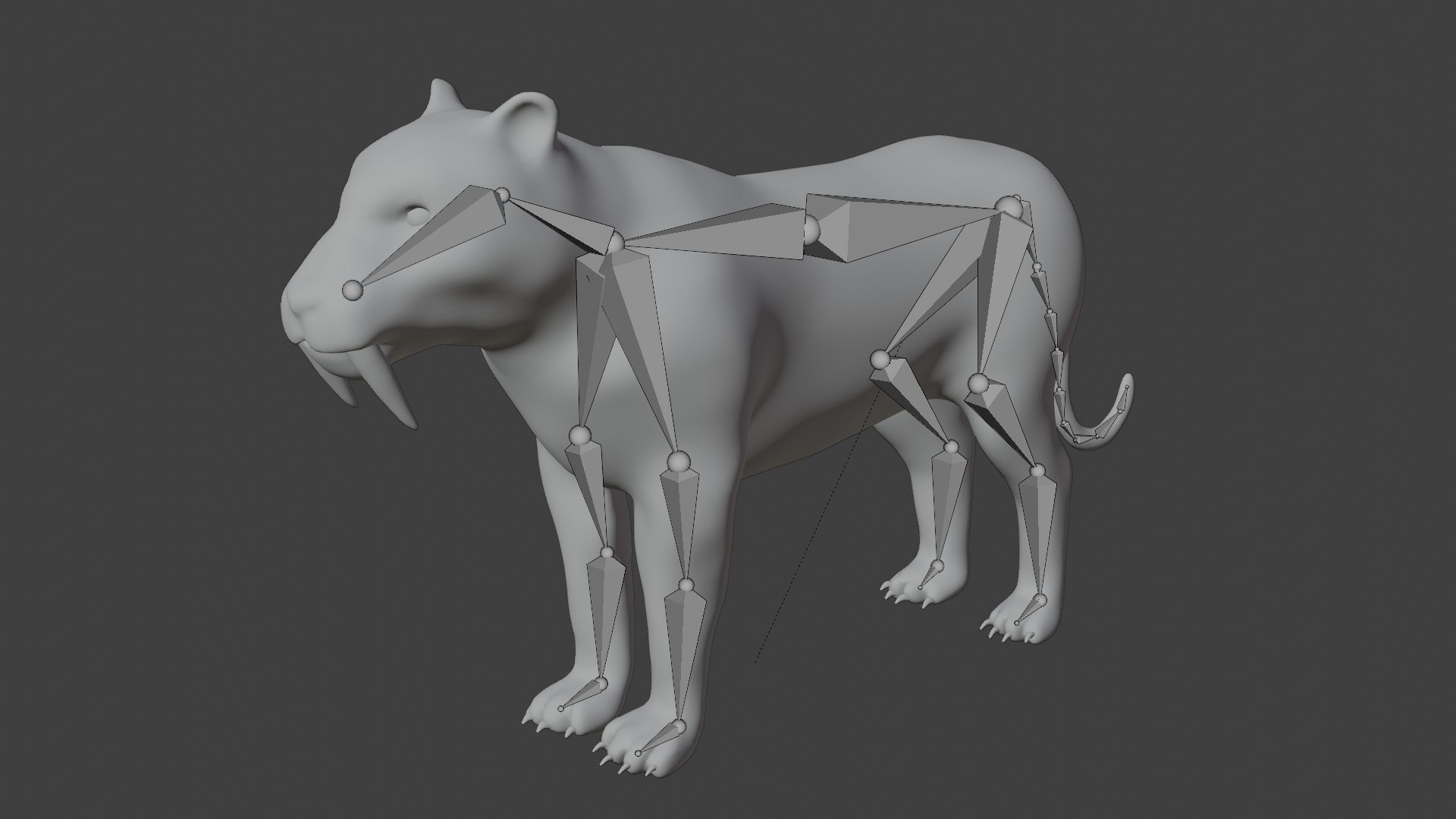 Fully Rigged Smilodon 3D Model - TurboSquid 1692456