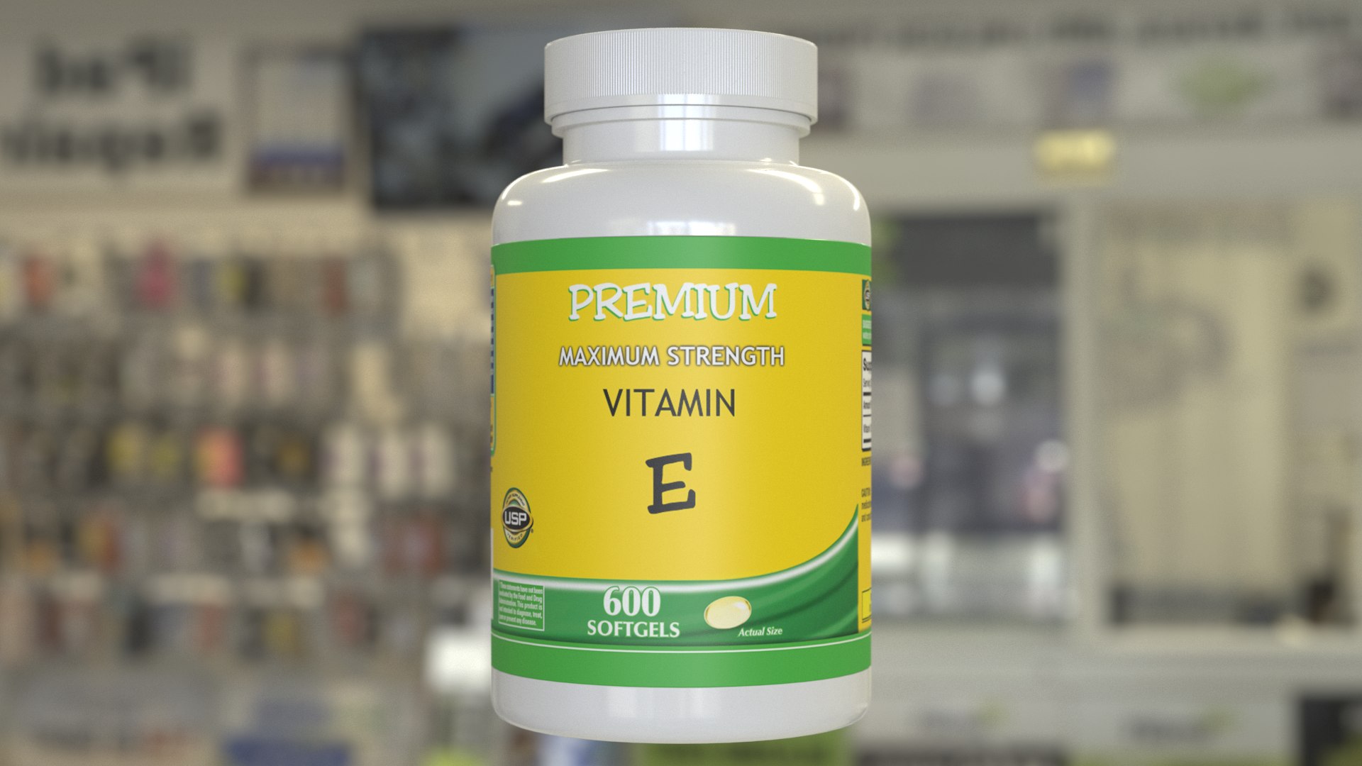 Vitamin E Bottle 3D - TurboSquid 1835445