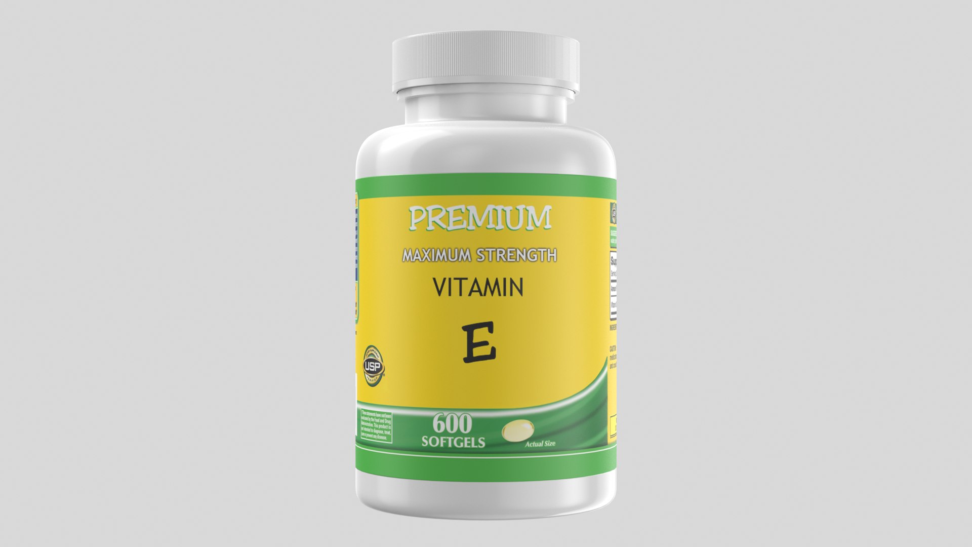 Vitamin E Bottle 3D - TurboSquid 1835445