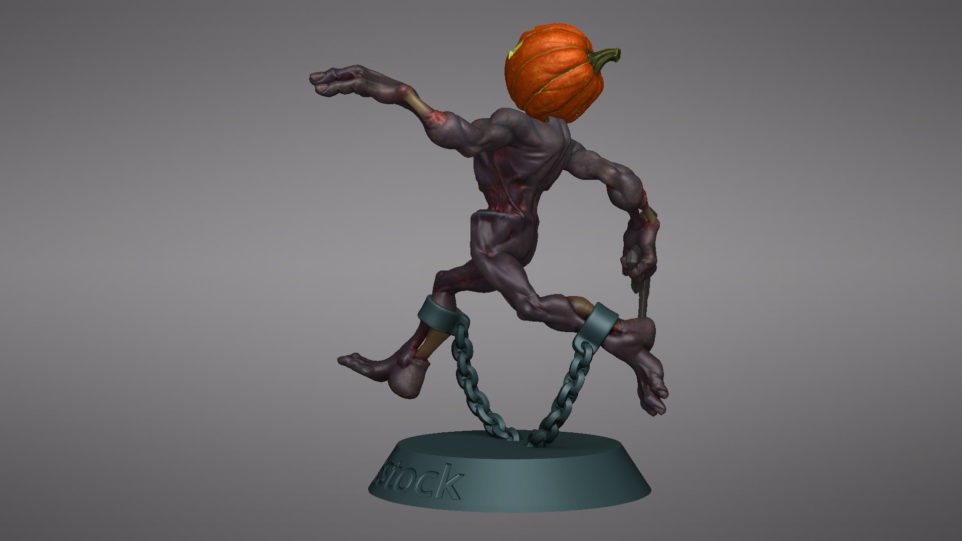 Pumpkin Undead Pose 09 3D print STL 3D model - TurboSquid 1969642