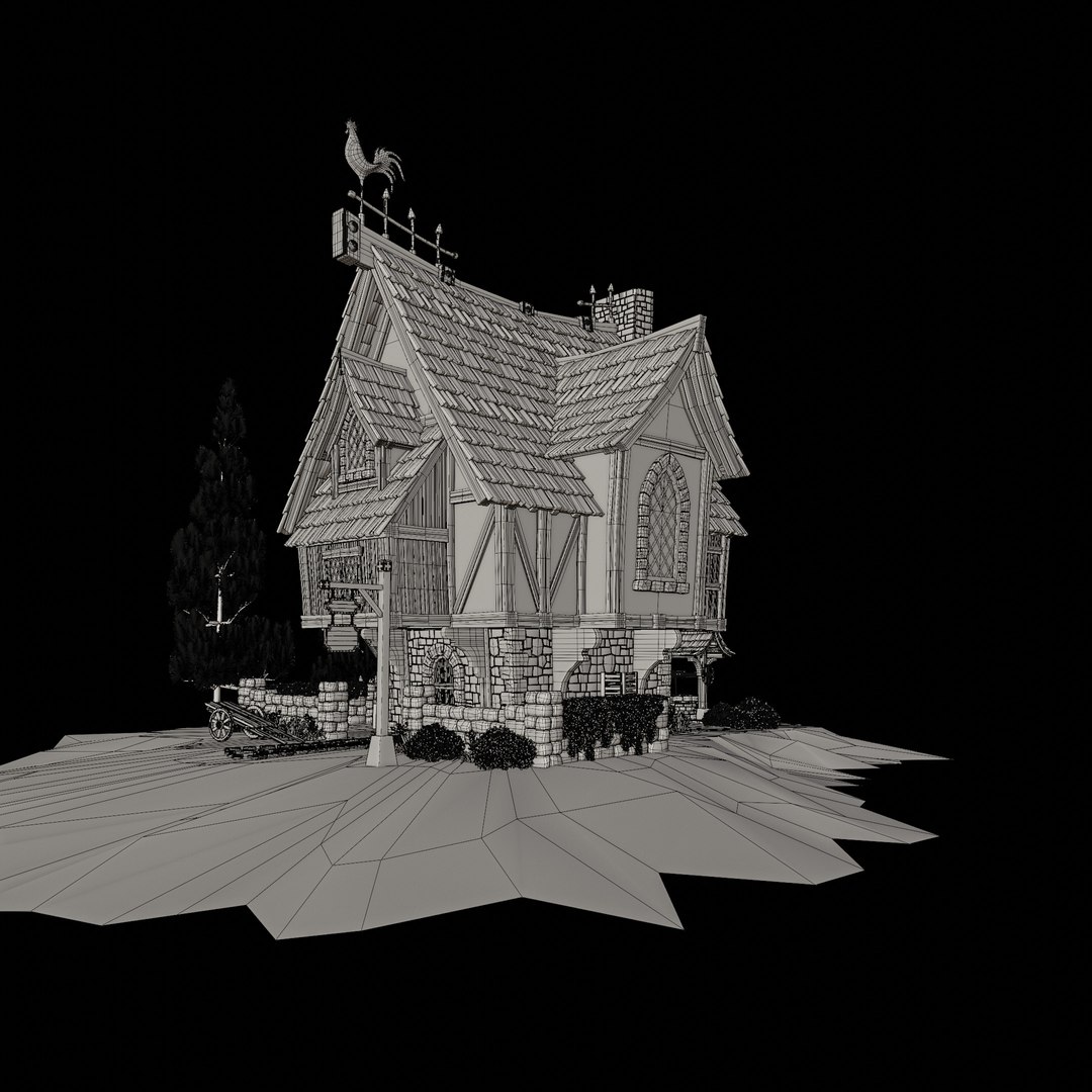 STYLIZED MEDIEVAL BUILDING 02 3D - TurboSquid 2145375