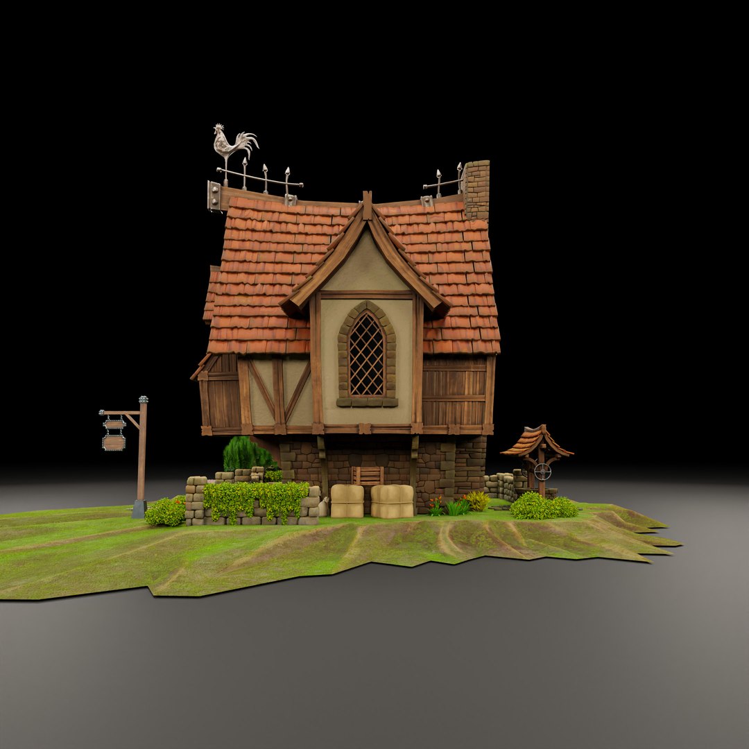 STYLIZED MEDIEVAL BUILDING 02 3D - TurboSquid 2145375