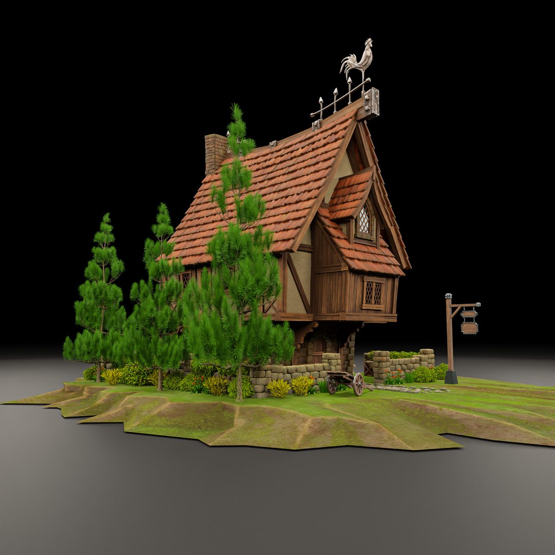 STYLIZED MEDIEVAL BUILDING 02 3D - TurboSquid 2145375