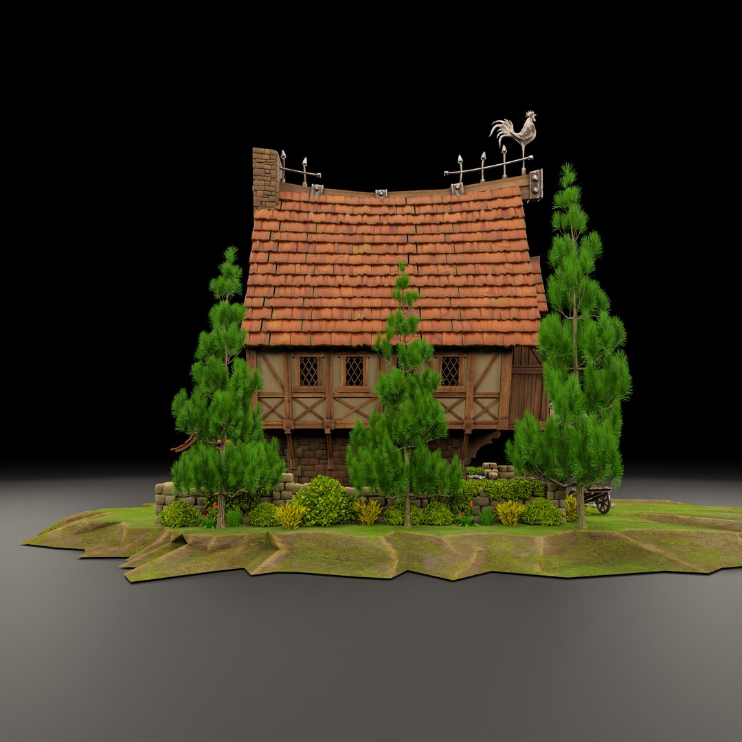STYLIZED MEDIEVAL BUILDING 02 3D - TurboSquid 2145375