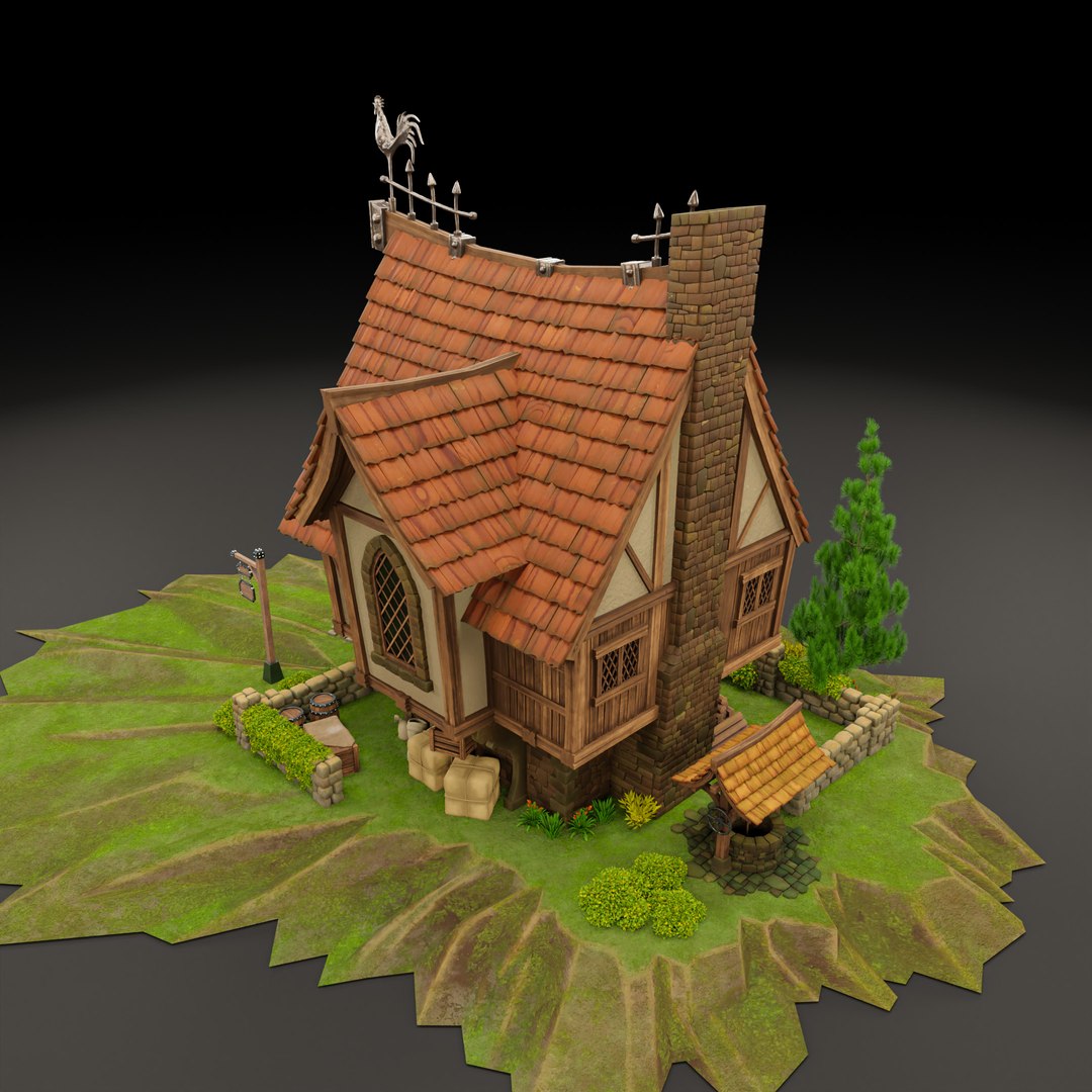 STYLIZED MEDIEVAL BUILDING 02 3D - TurboSquid 2145375
