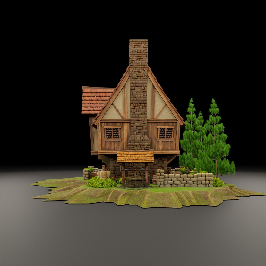 STYLIZED MEDIEVAL BUILDING 02 3D - TurboSquid 2145375