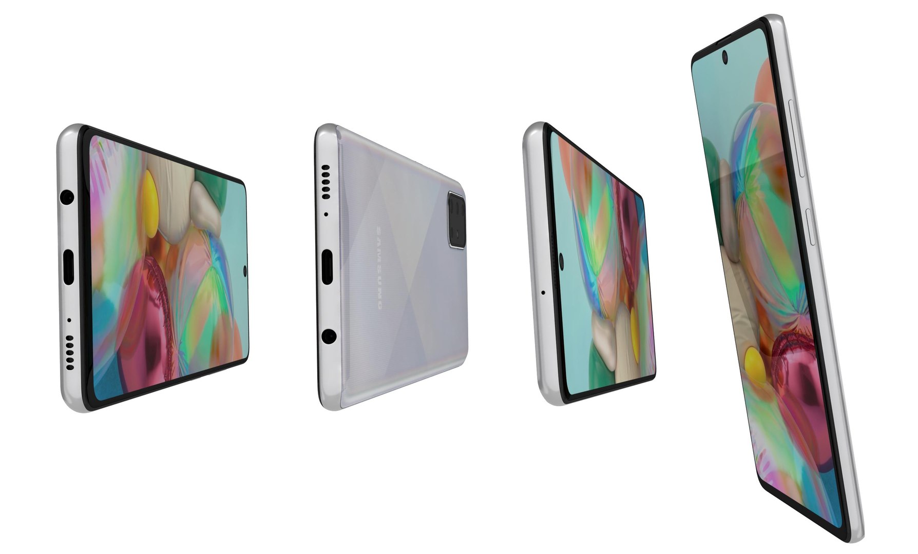 Samsung Galaxy A71 White 3D Model - TurboSquid 1490602