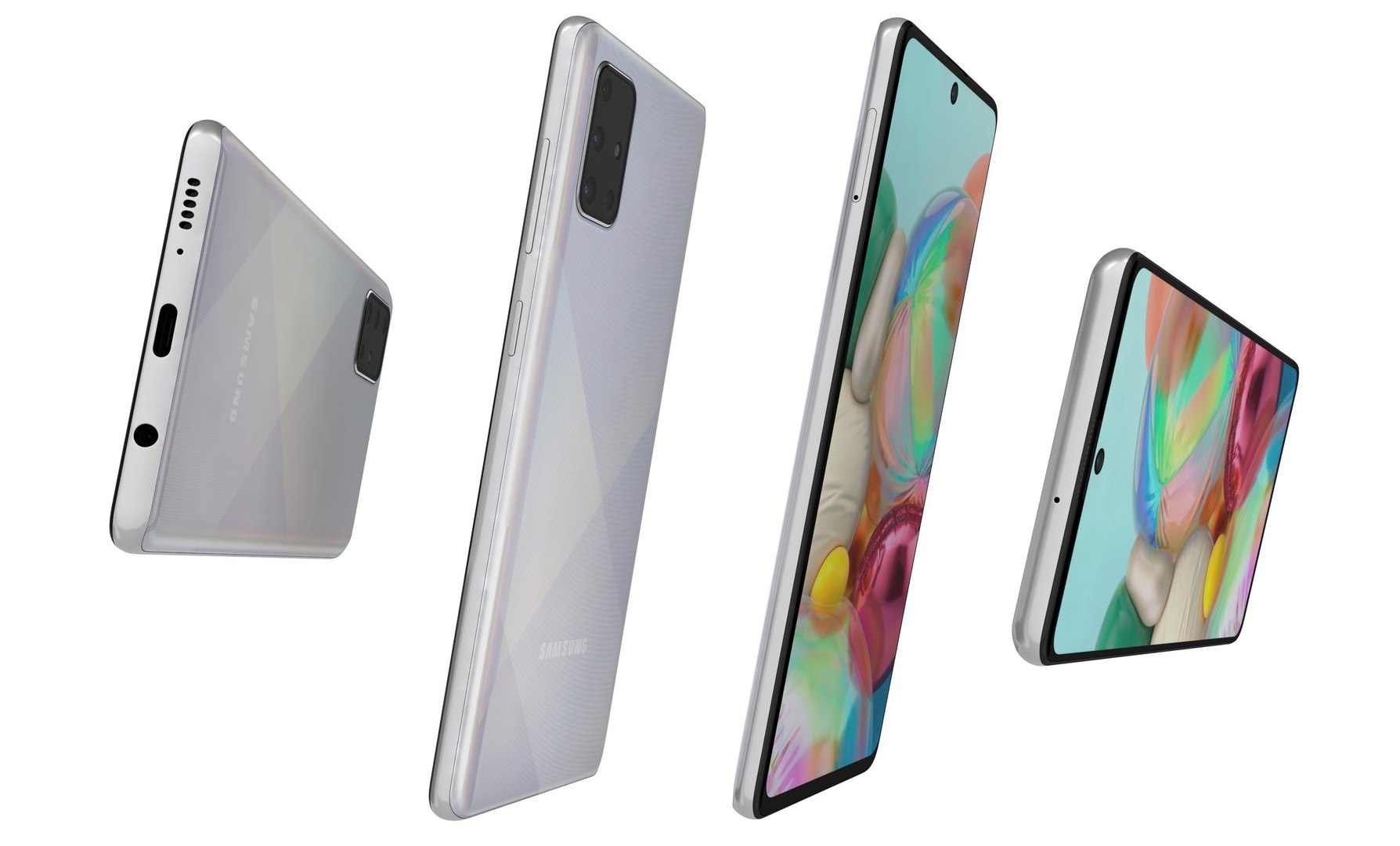 Samsung Galaxy A71 White 3D Model - TurboSquid 1490602