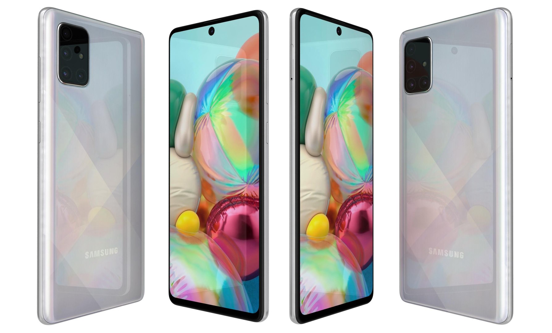 Samsung galaxy a71 white 3D model - TurboSquid 1490602